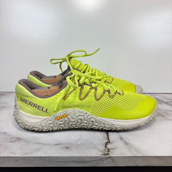 Merrell | Shoes | Merrell Trail Glove 7 Barefoot Running Shoes Neon ...